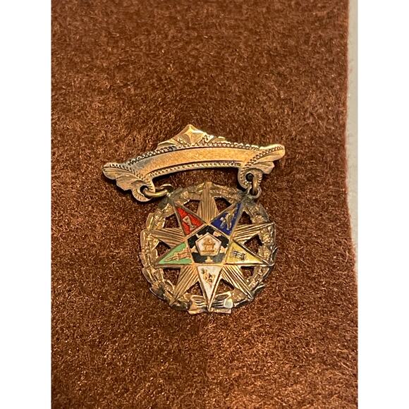 Jewelry | Vintage Eastern Star Emblem Pin Lapel Gold Filled Medal ...